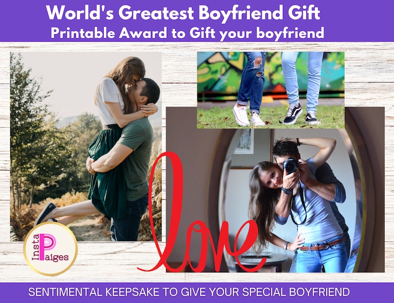 World's Greatest Boyfriend Award Certificate, 6 Month Anniversary ...