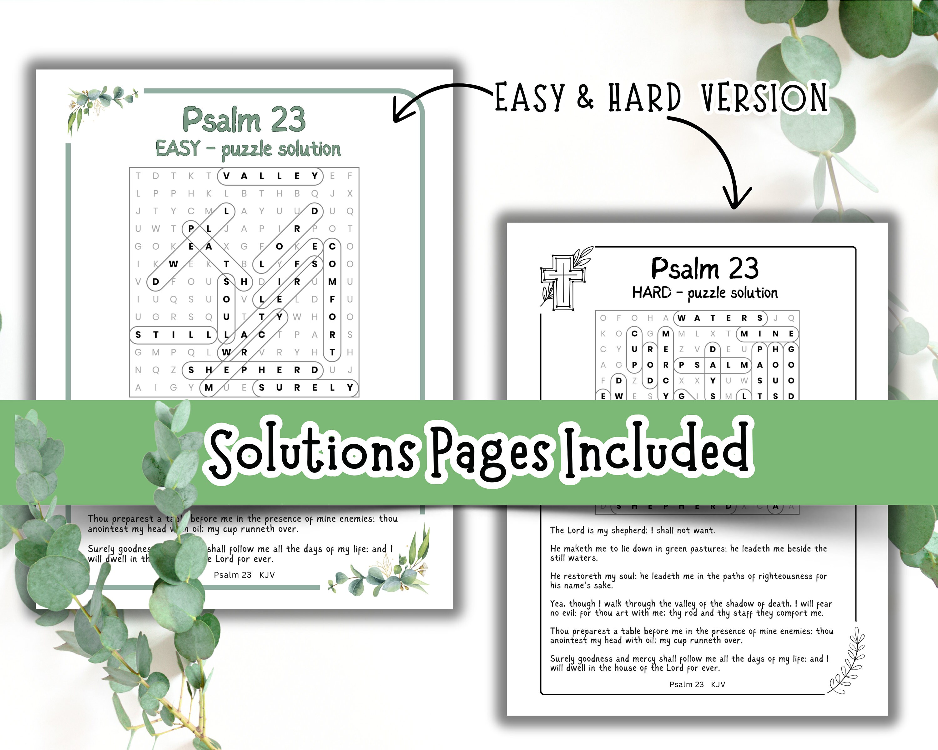 Psalm 23 Word Search, Psalm 23 for Kids, Youth Group Games, Bible Games ...