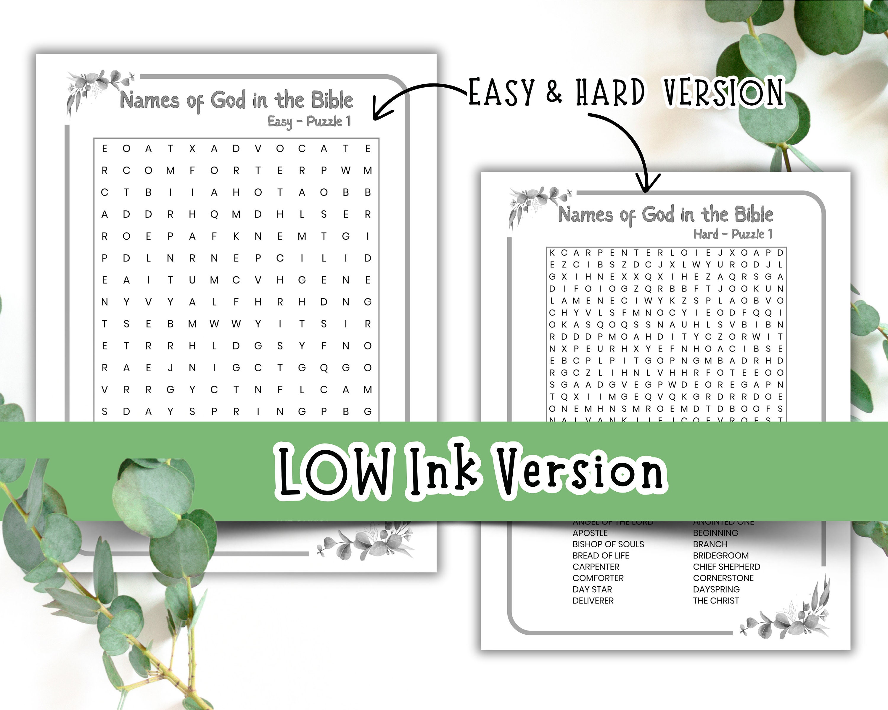 The Names of God Word Search, Lion of Judah, Lamb of God, Bible Study ...