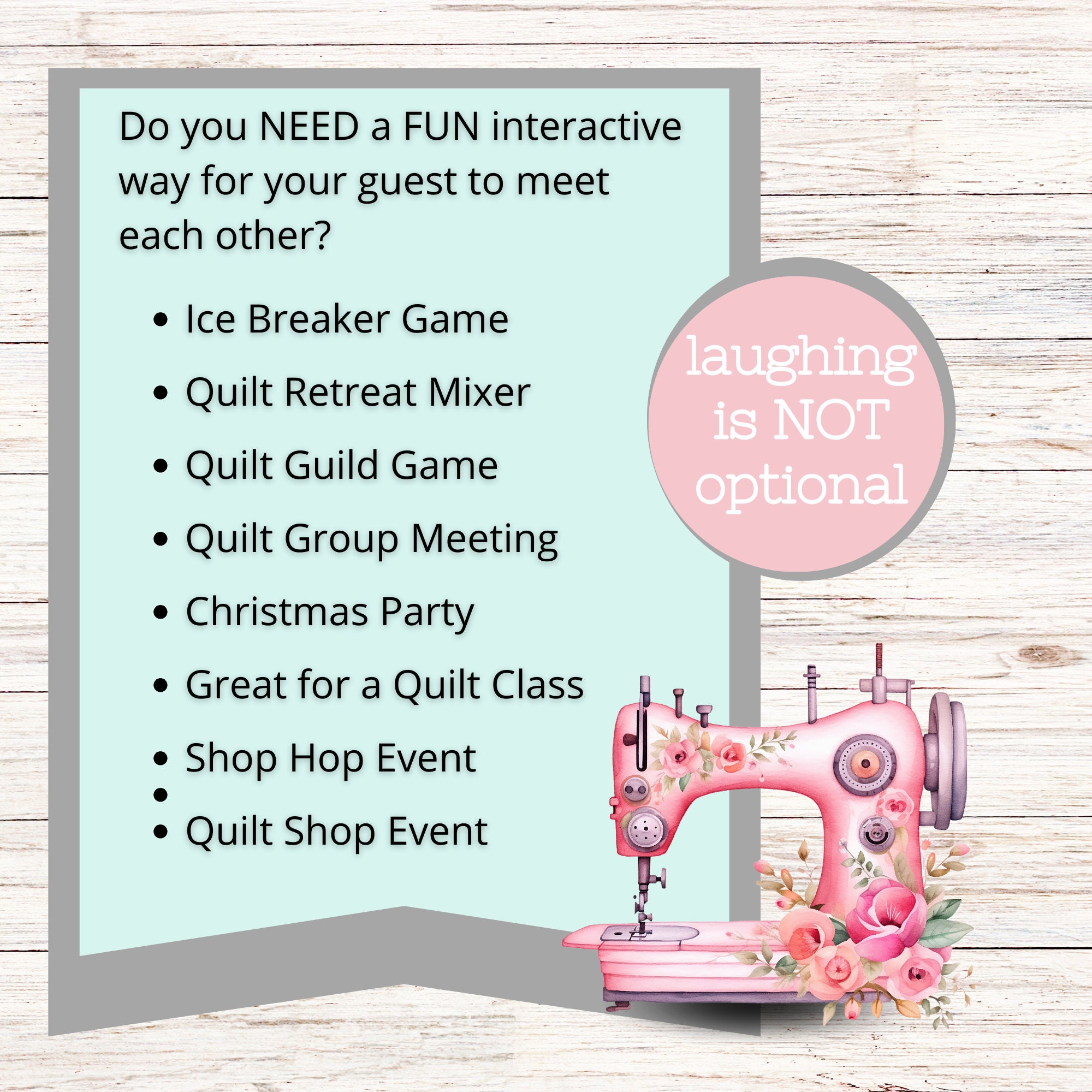 What's Your Quilter Name Game, Quilt Guild Games, Quilt Club, Retreat ...