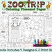 Zoo Animals Coloring Pages / Safari Coloring Activity Pages / Jungle ...