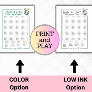 Earth Day Word Search, Earth Day Printable for Kids, Earth Day ...