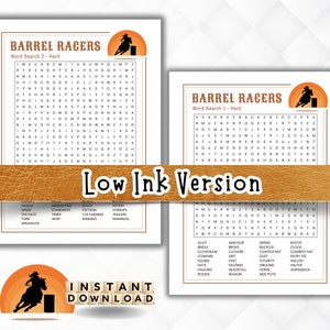 Barrel Racers Word Search, Barrel Racing Game for Kids, Rodeo Cowgirl ...