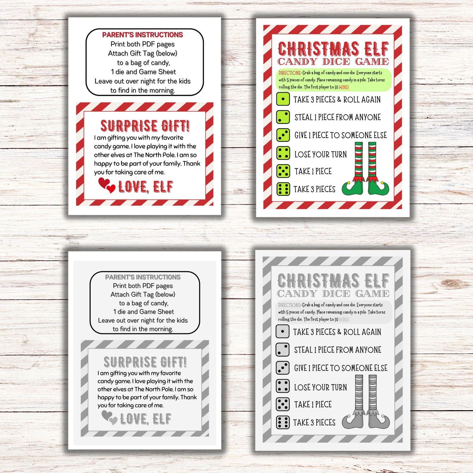 Elf Dice Game, Elf Accessories, Elf Activity, Gift From Elf, Elf Prop ...