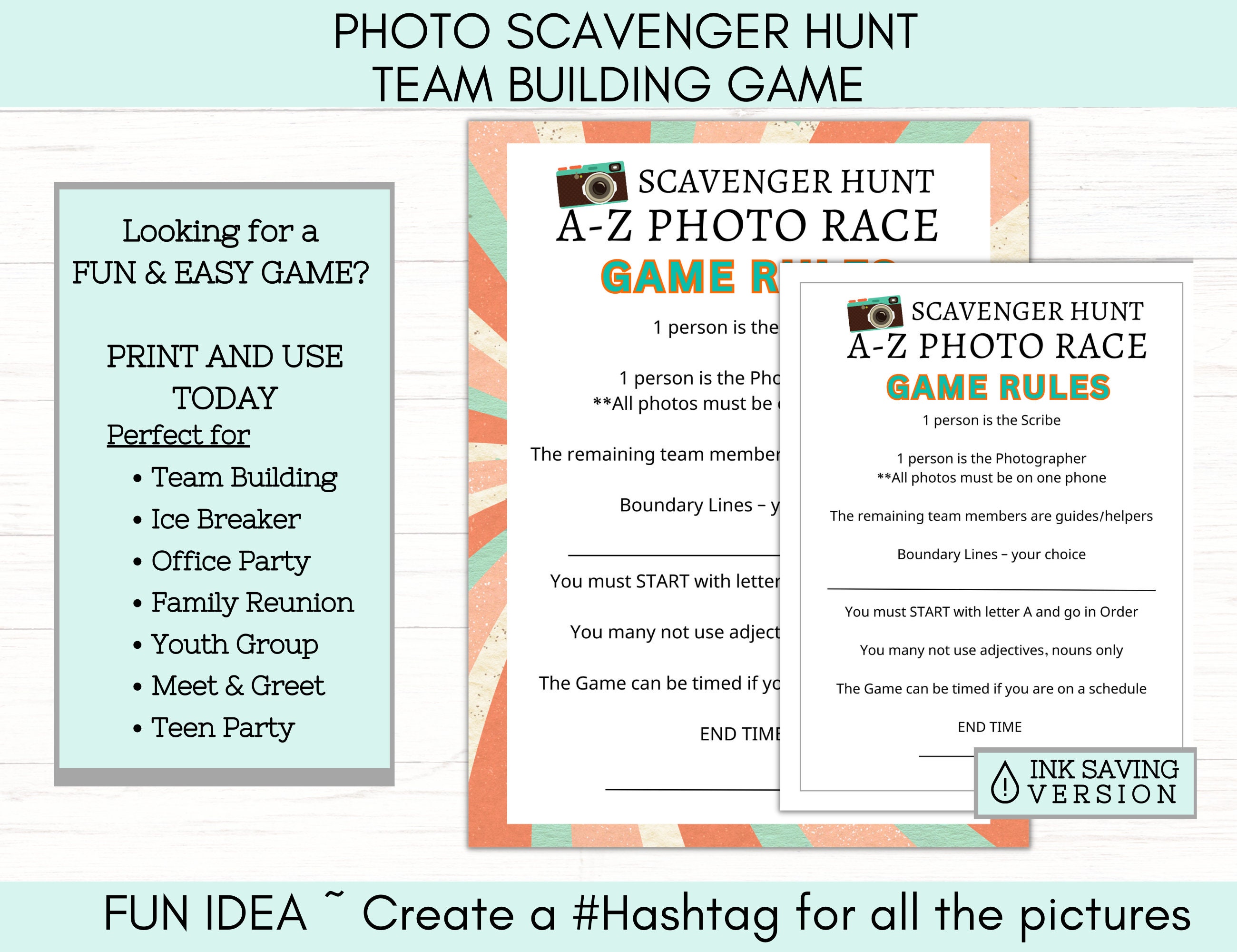 Photo Scavenger Hunt Team Building Activities Family Reunion - Etsy