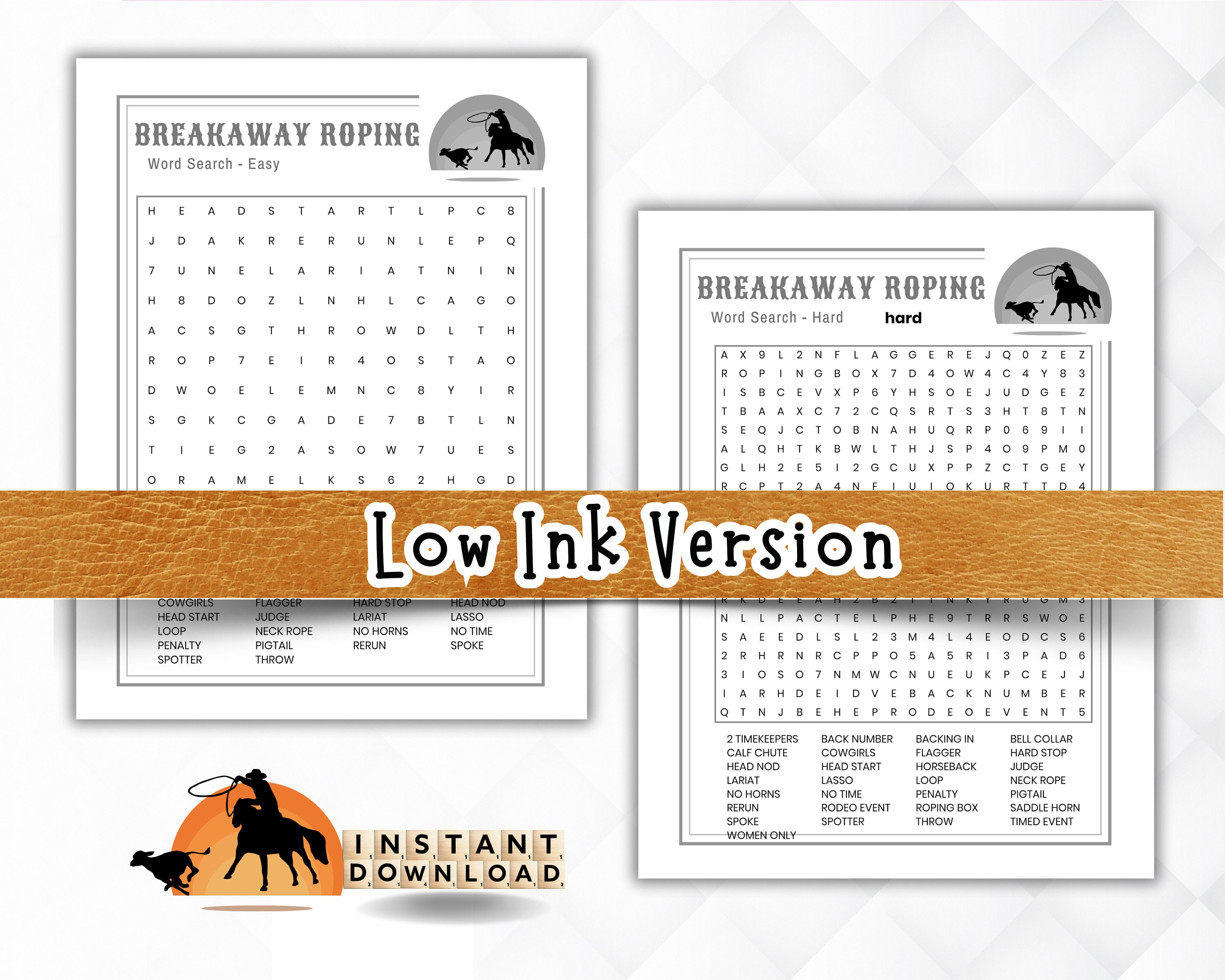 Breakaway Roping Word Search, Calf Roping Game for Kids, Rodeo Cowgirl ...