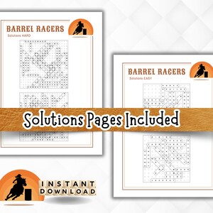 Barrel Racers Word Search, Barrel Racing Game for Kids, Rodeo Cowgirl ...