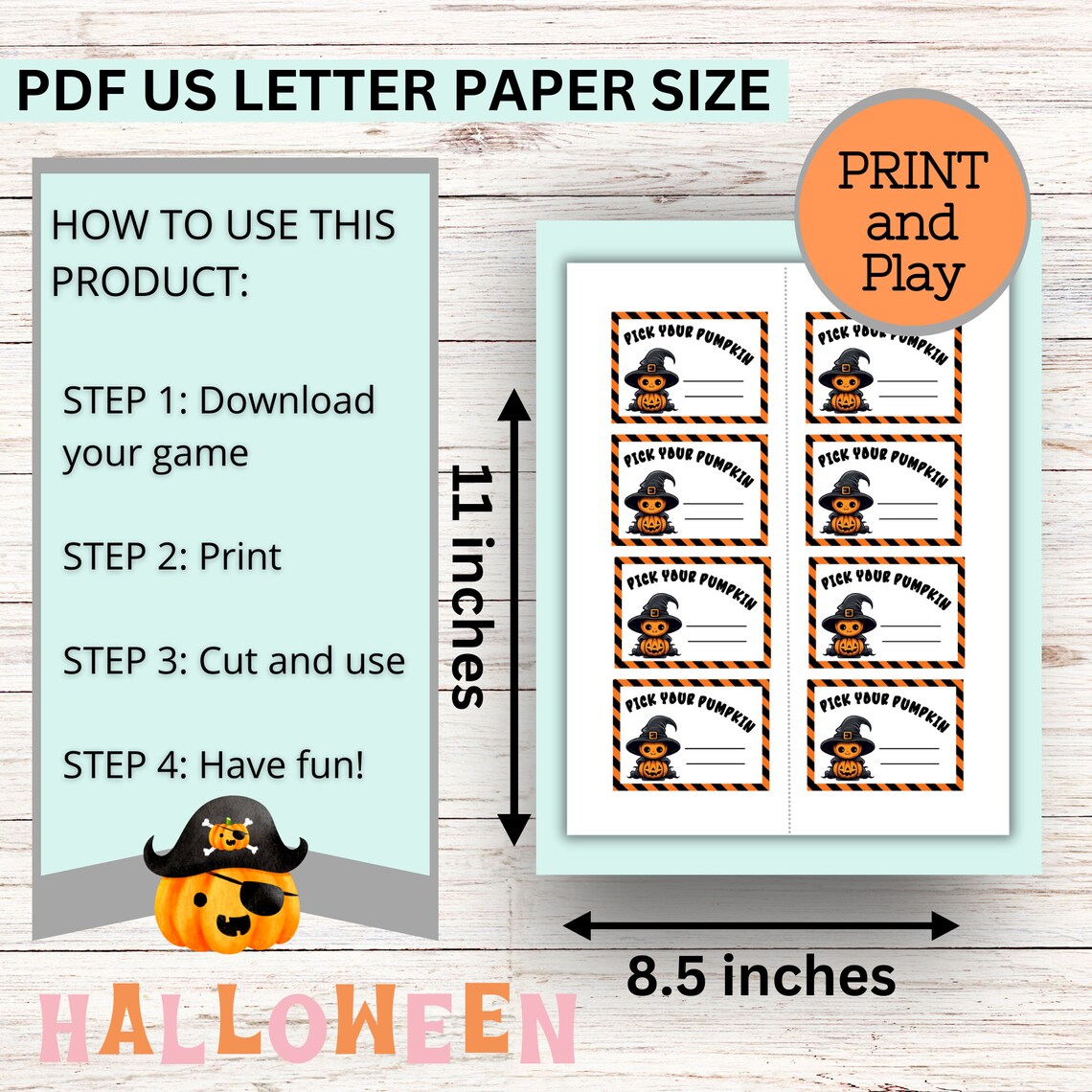 Pumpkin Decorating Contest Ballot, Halloween Voting Ballot, Blank ...