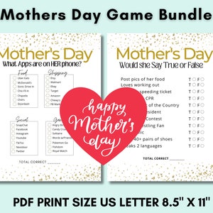 Mom Trivia Game, Mothers Day Quiz, Would She Rather Who Knows Mommy ...