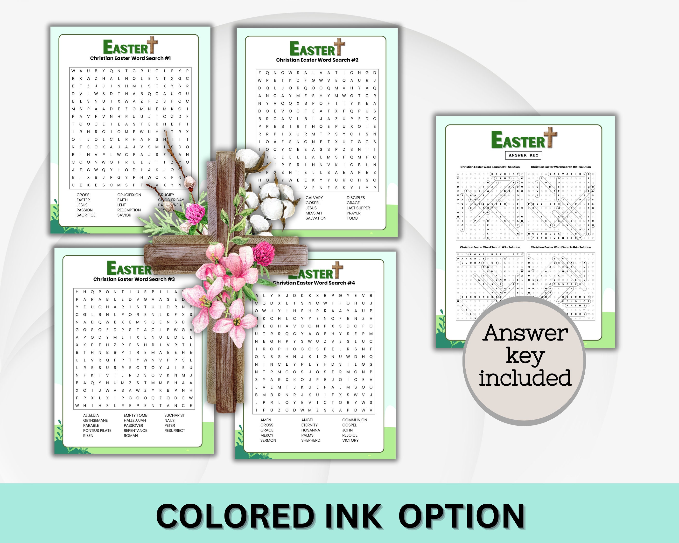 Christian Word Search, Easter Word Search, Bible Activity, Holy Week ...