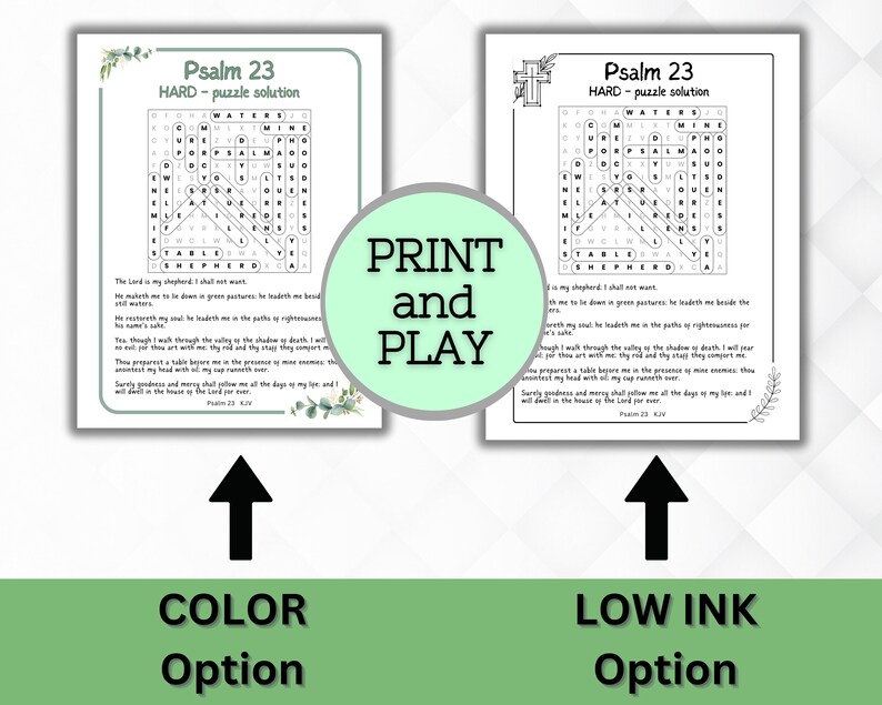 Psalm 23 Word Search, Psalm 23 for Kids, Youth Group Games, Bible Games ...