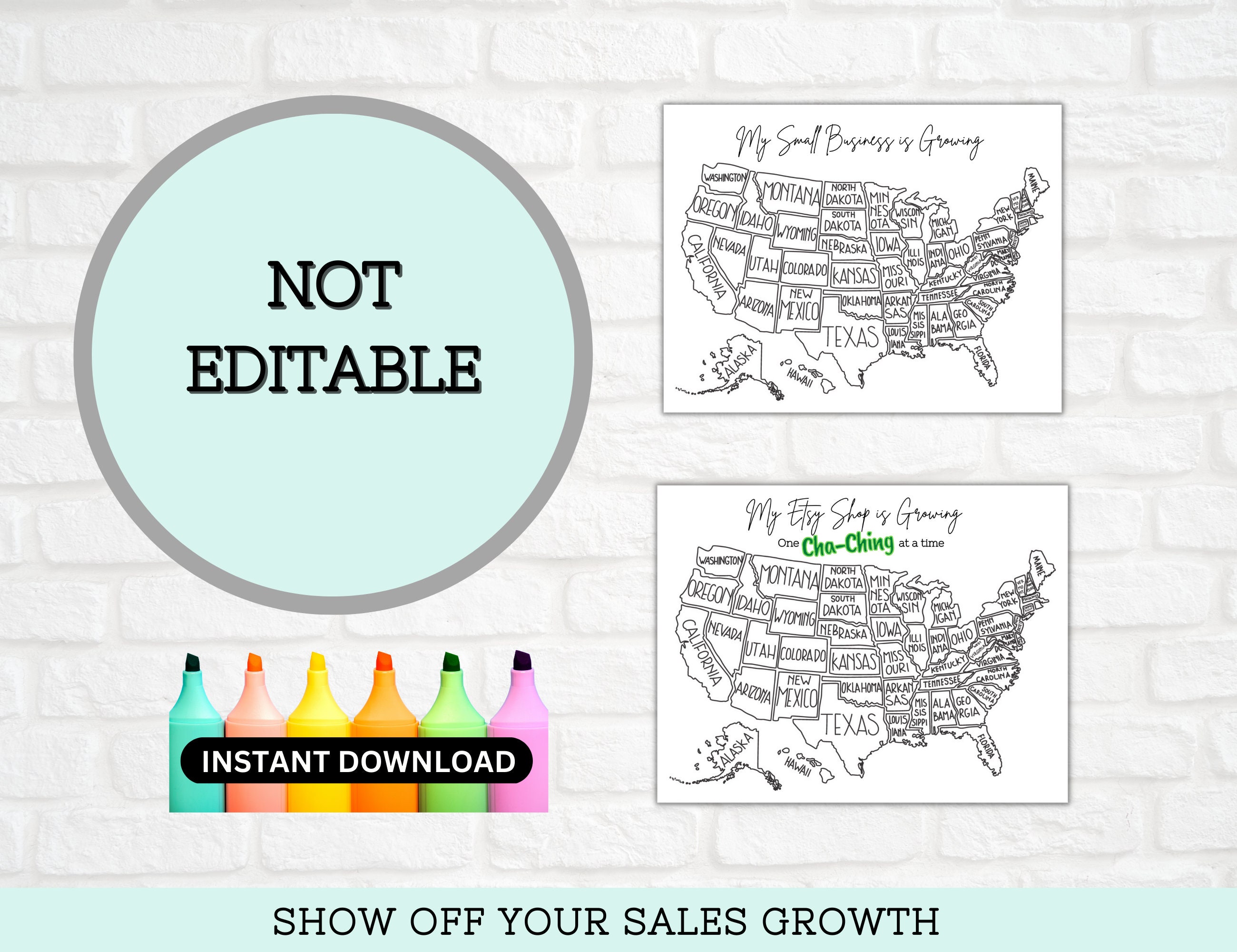 USA Etsy Sales Map, Etsy Sellers Order Tracker, Etsy Shop Coloring ...