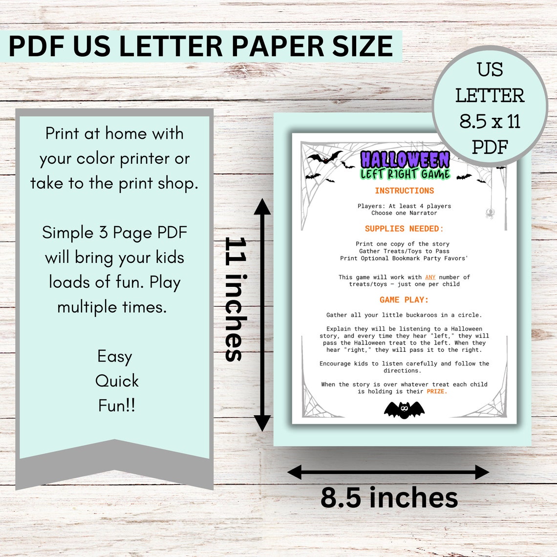 Halloween Left Right Game, Left Right Halloween Story Game, Halloween ...