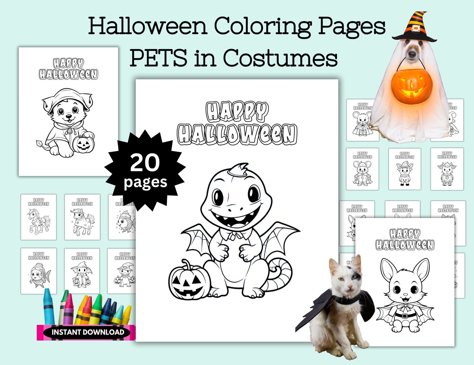 Halloween Coloring Pages, Pet Coloring Page, Fall Coloring Pages ...