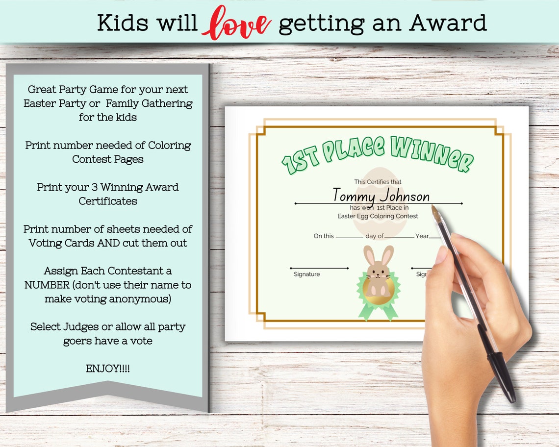 Easter Egg Coloring Contest, Easter Coloring Pages, Class Party Games ...