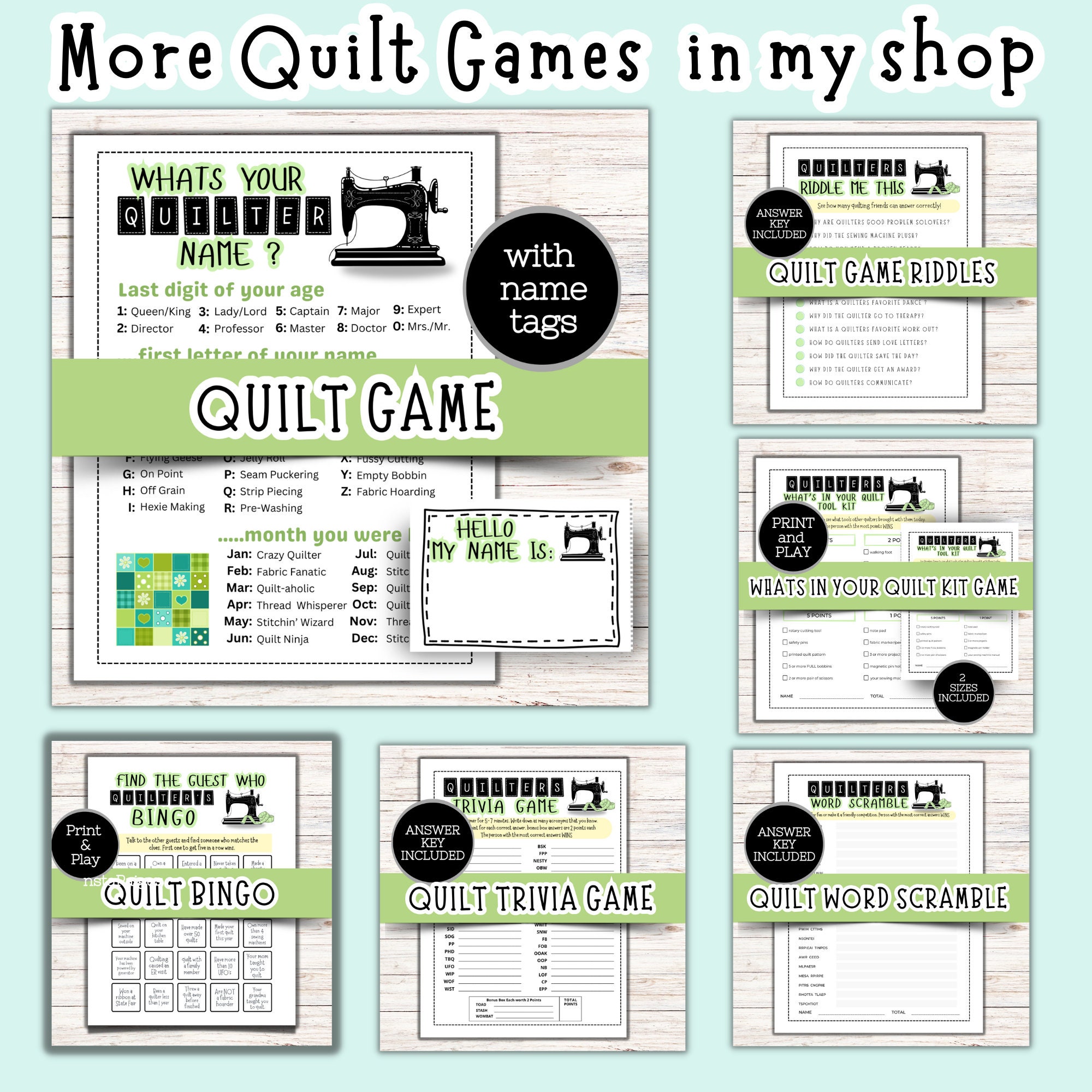 Quilt Word Scramble, Quilt Retreat Games, Quilt Guild Games, Retreat ...