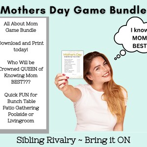 Mom Trivia Game, Mothers Day Quiz, Would She Rather Who Knows Mommy ...