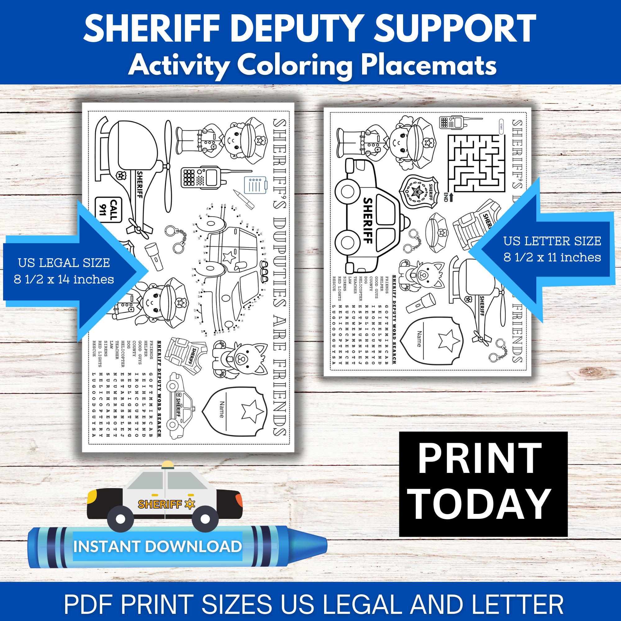 Sheriffs Deputy Coloring Pages, Police Support Activity Coloring ...