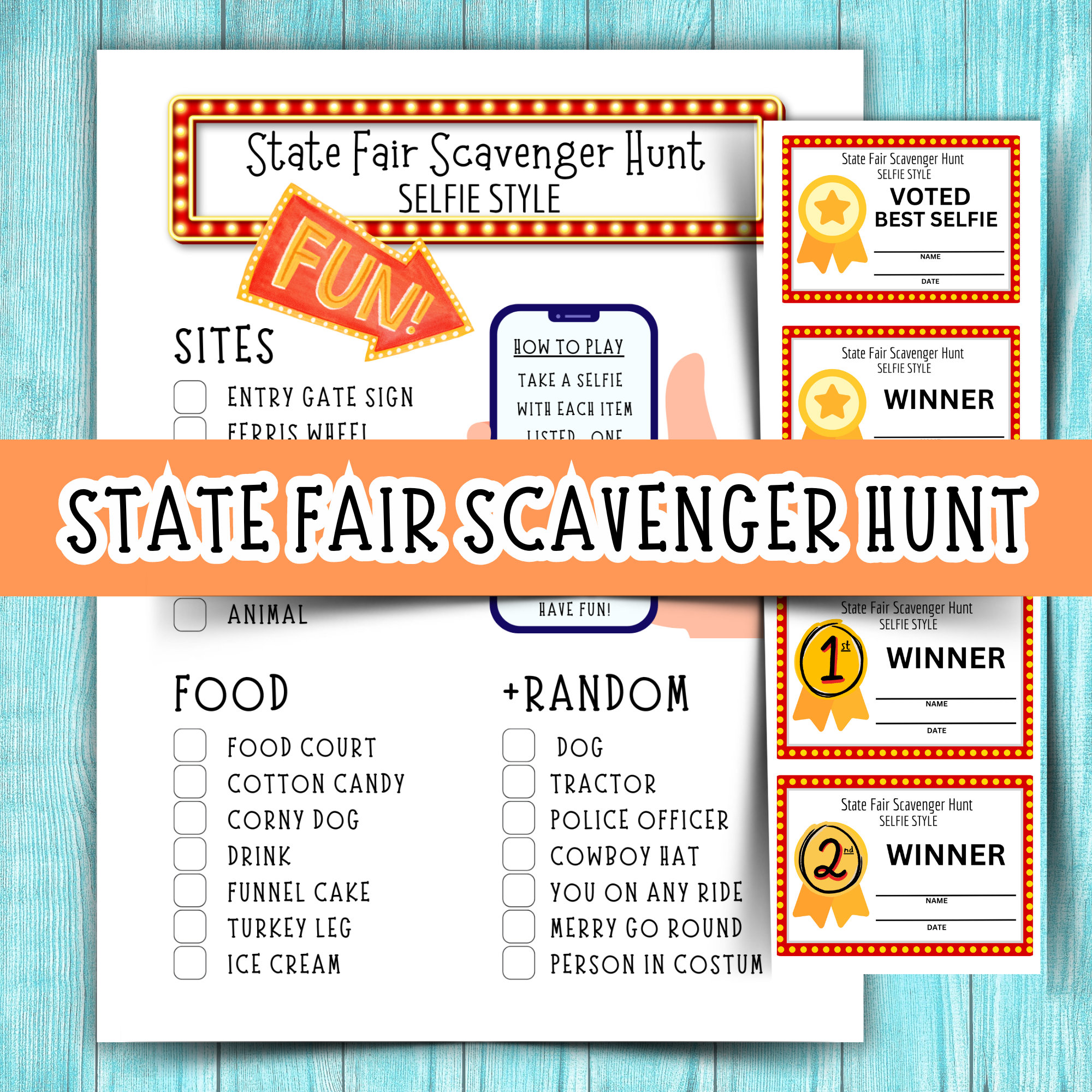 Fair Scavenger Hunt, Selfie Scavenger Hunt, State Fair, County Fair ...