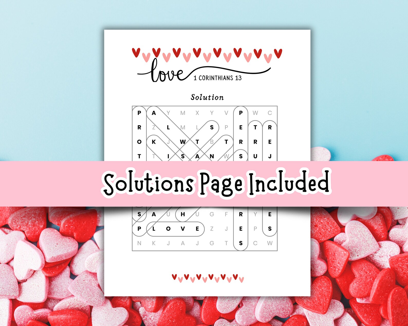 Christian Valentine Activity, Faith Based Valentines Day, Love Never ...