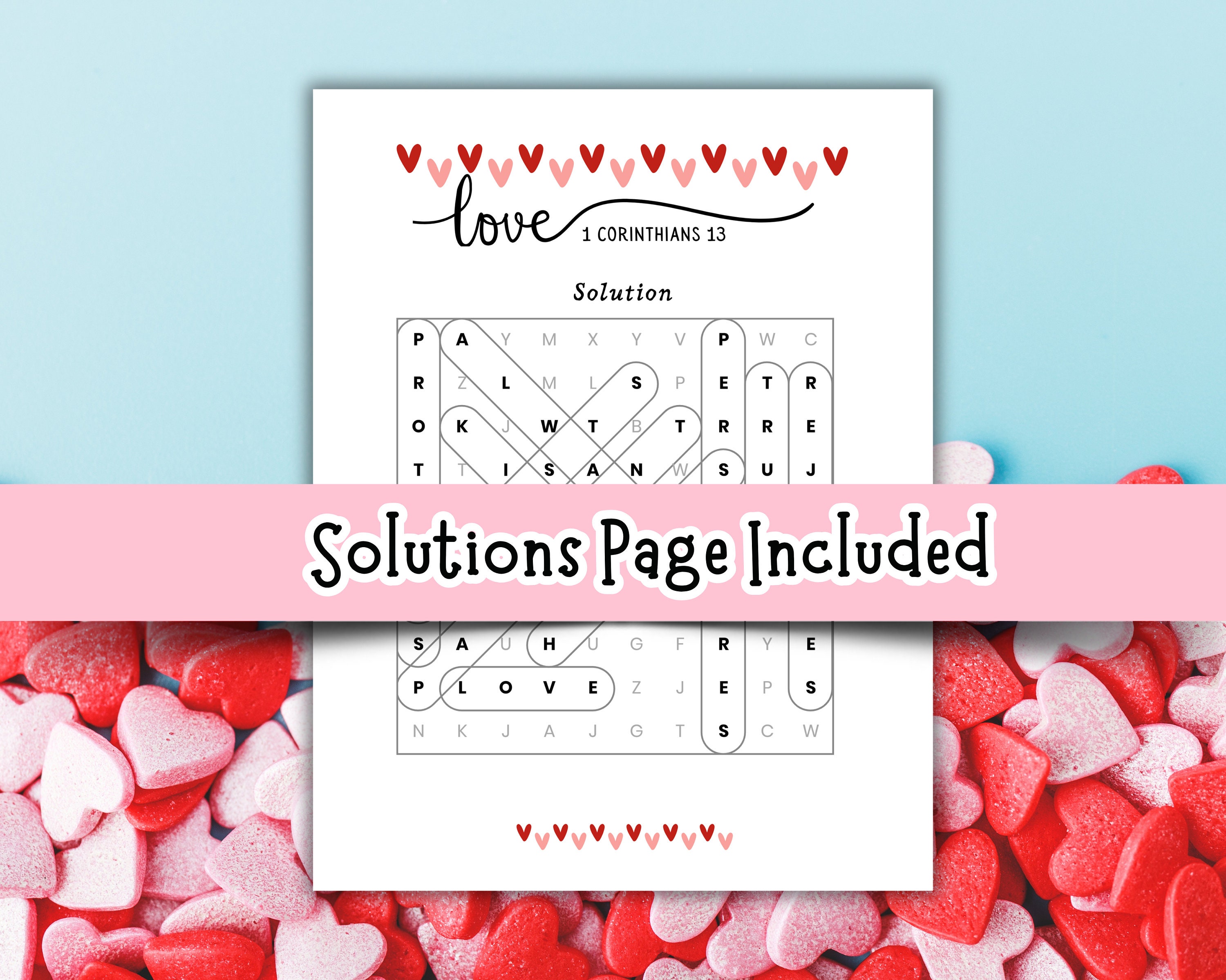 Christian Valentine Activity, Faith Based Valentines Day, Love Never ...