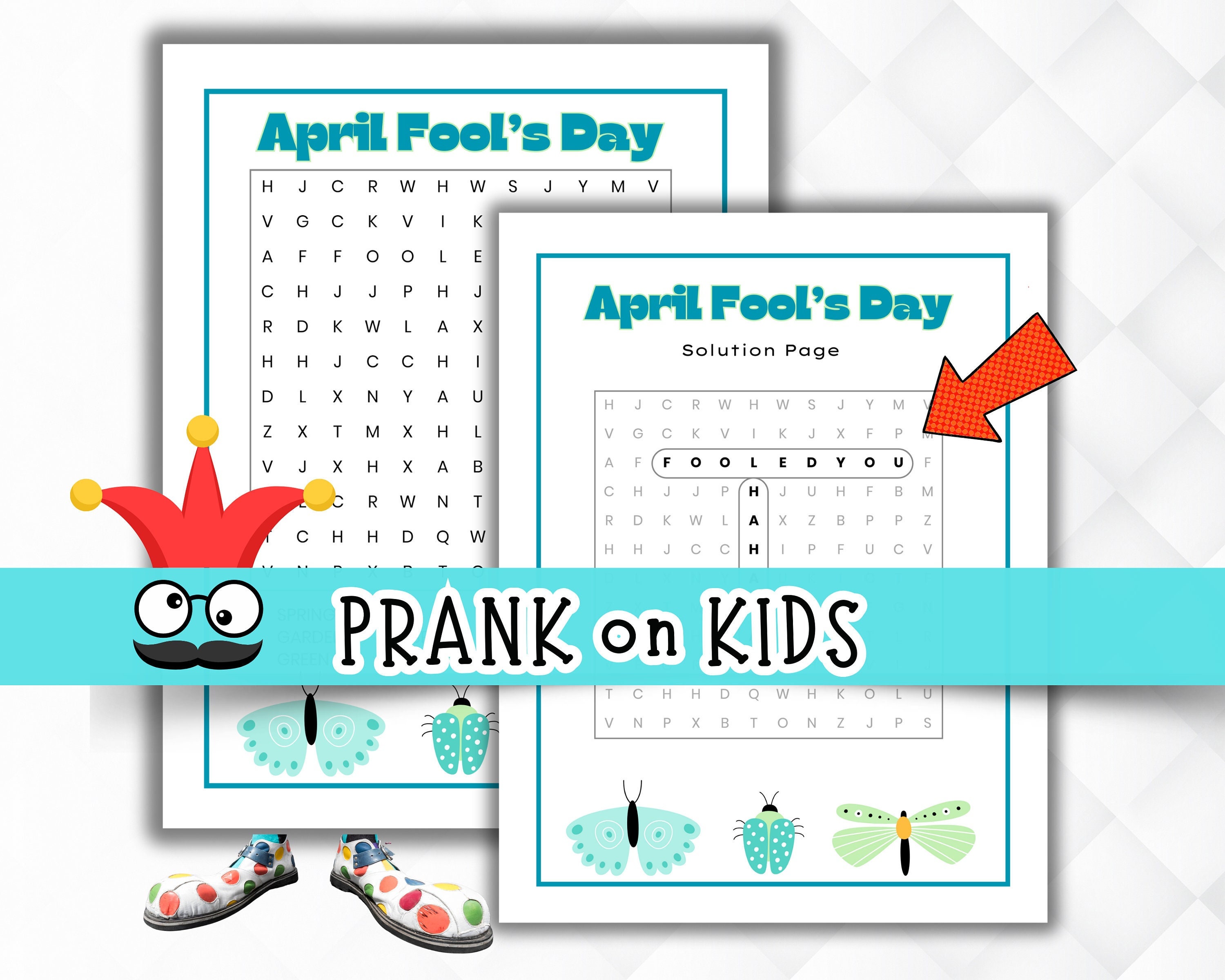 April Fool's Day, Word Search, Prank on Kids, April Fool Prank ...