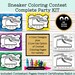 Sneaker Coloring Contest Party Game With Award Certificate Prizes ...