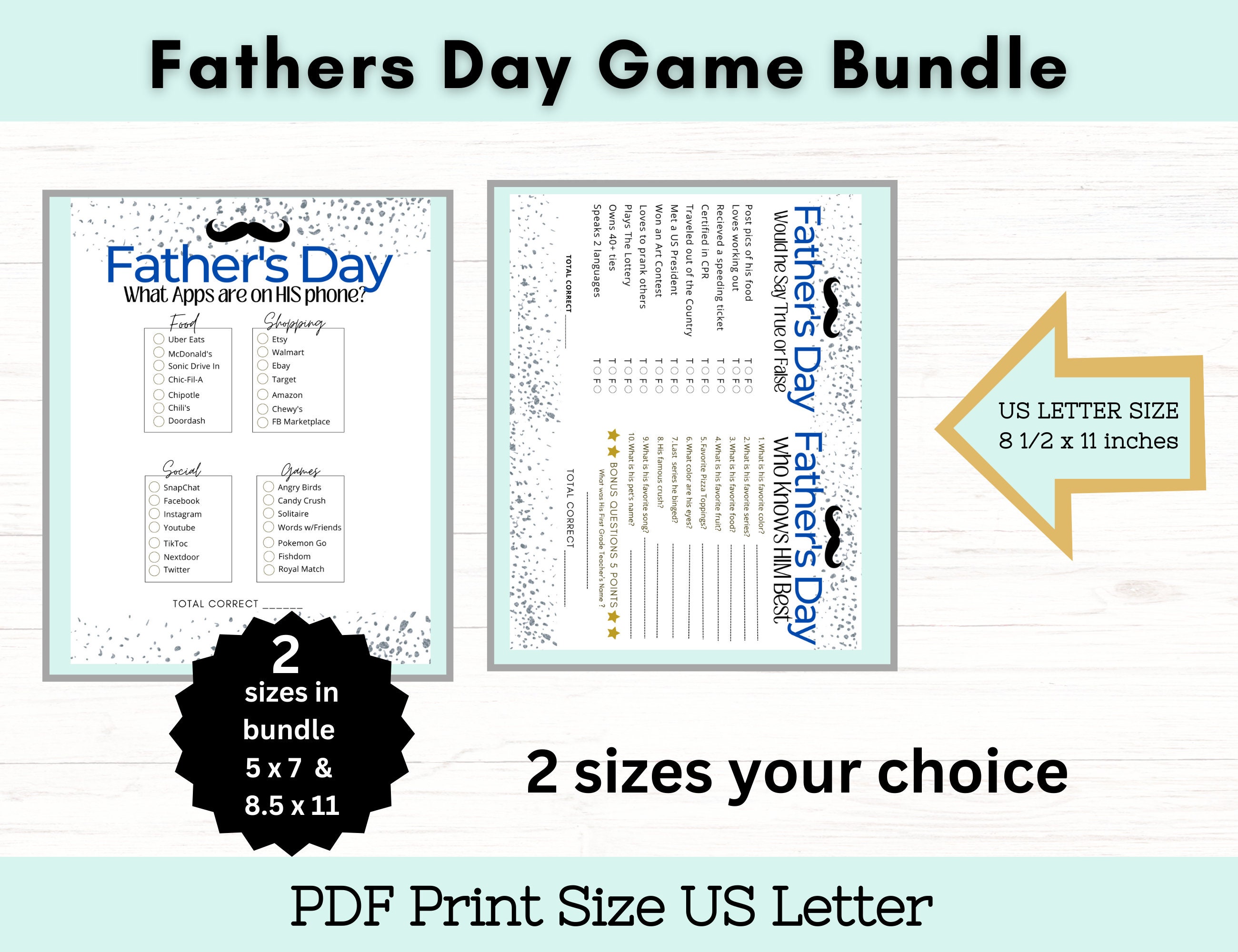 Dad Trivia Game, Fathers Day Quiz, Would He Rather Who Knows Dad Best ...