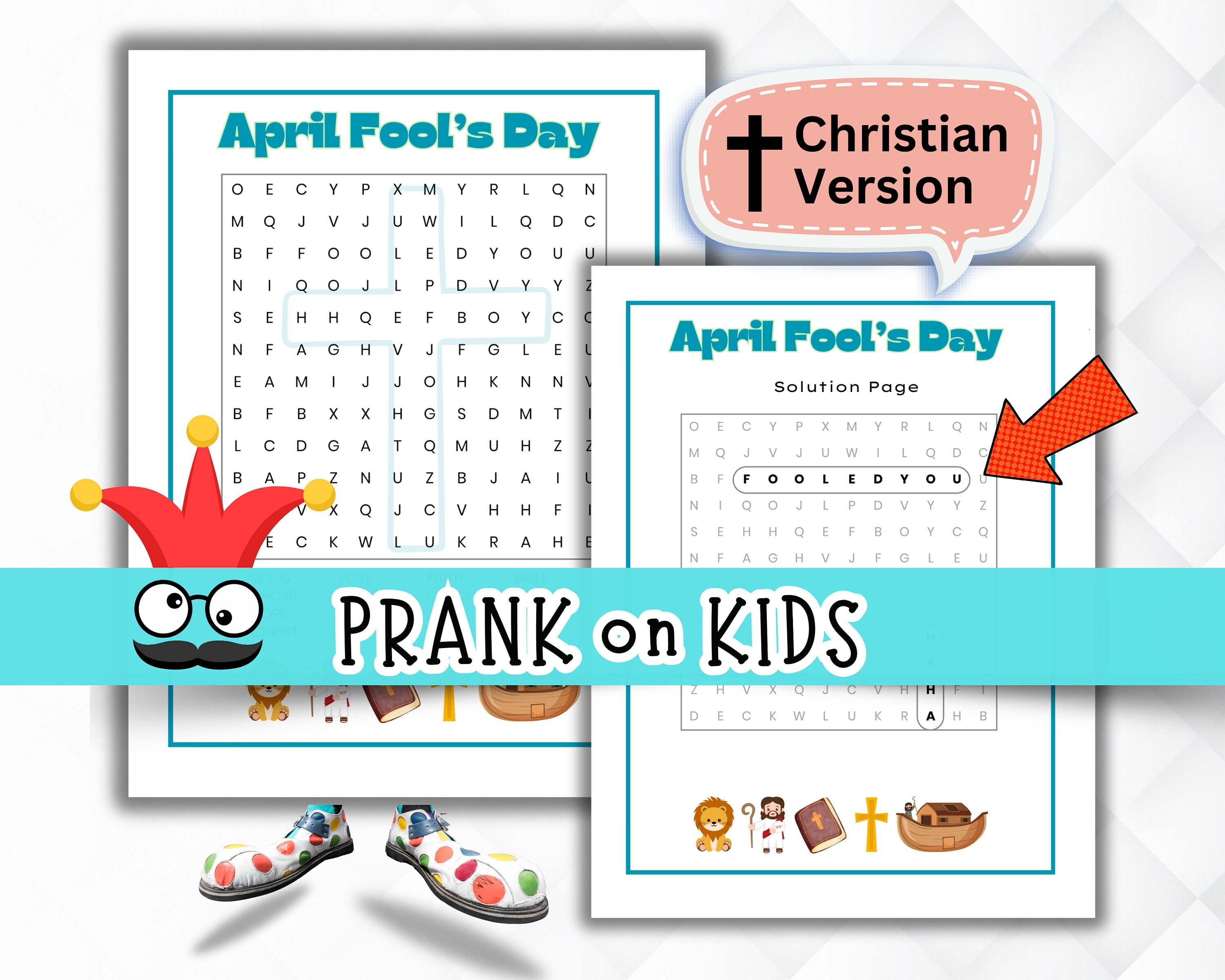 Bible Games, Word Search, Prank on Kids, April Fool Prank, Printable ...