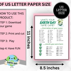 Whats Your Earth Day Name Game, Earth Day Word Search, Earth Day ...