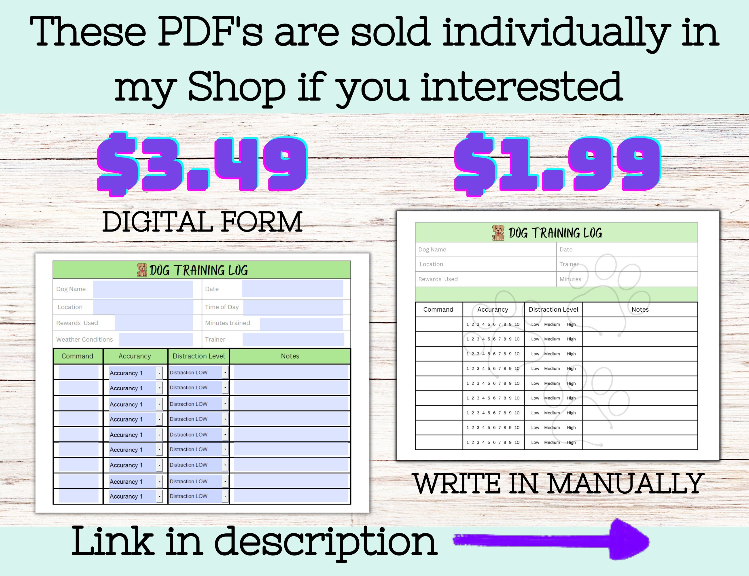 Dog Training Log, Puppy Training Log, Dog Training Journal, Dog ...