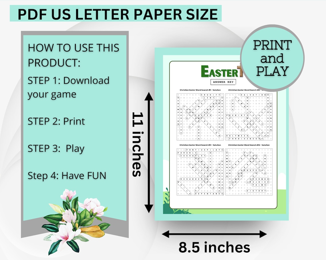 Christian Word Search, Easter Word Search, Bible Activity, Holy Week ...