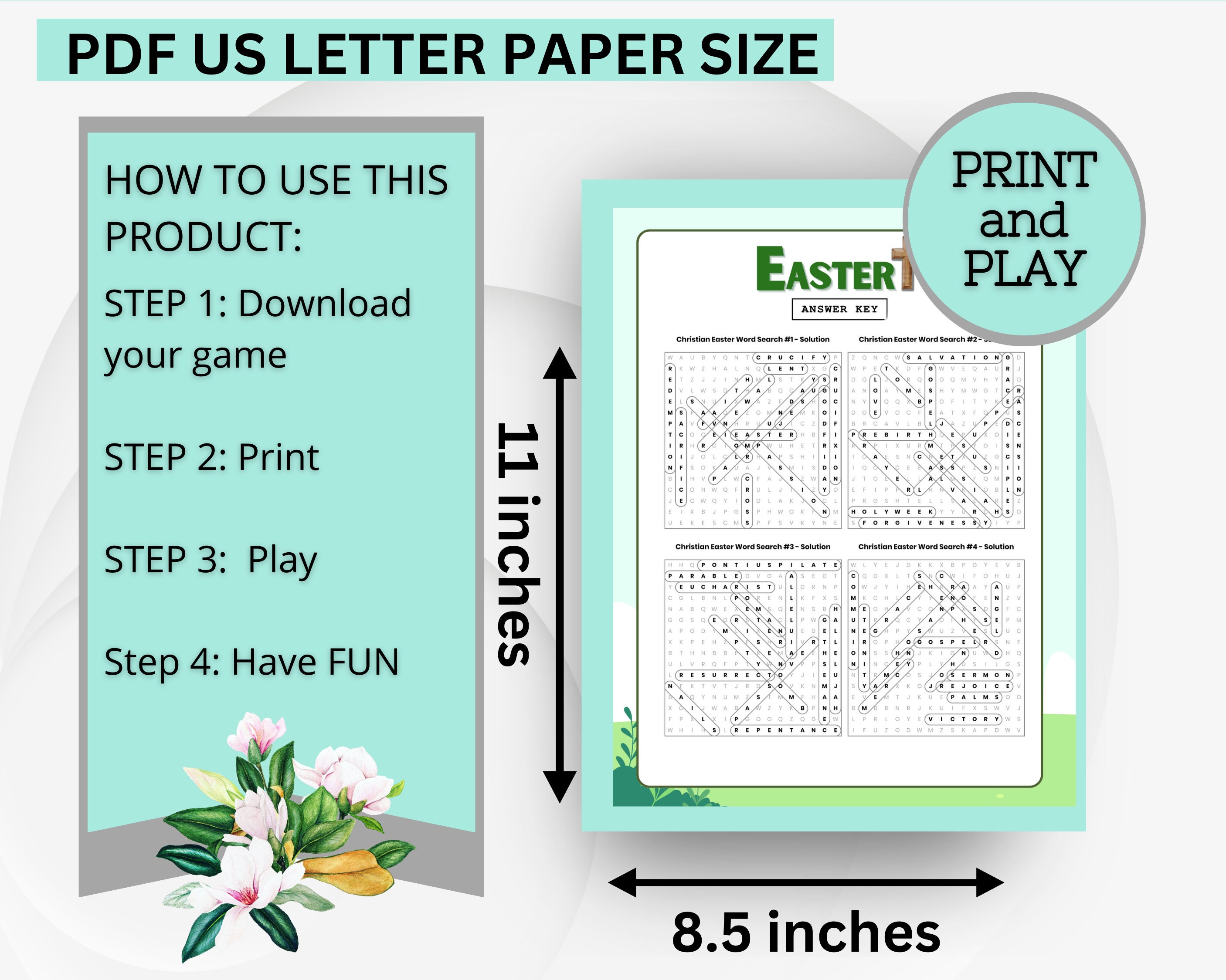 Christian Word Search, Easter Word Search, Bible Activity, Holy Week ...