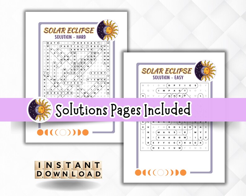 Solar Eclipse Word Search, Solar Eclipse Games for Kids, Solar Eclipse ...