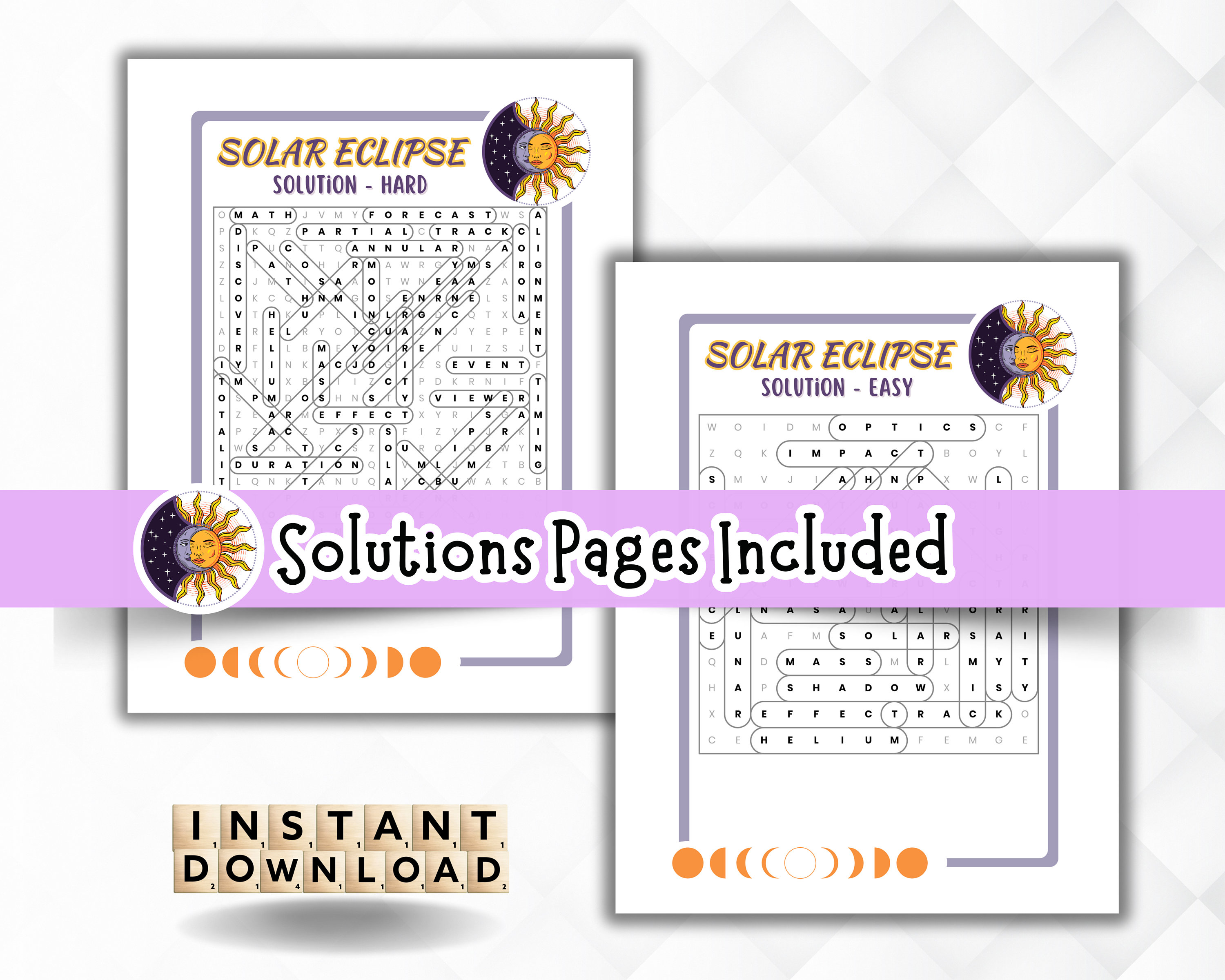Solar Eclipse Word Search, Solar Eclipse Games for Kids, Solar Eclipse ...