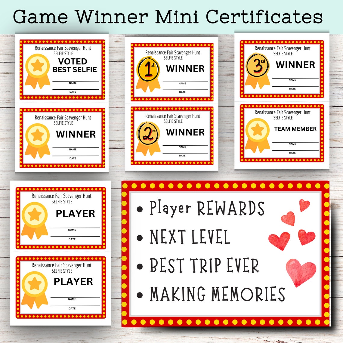 Renaissance Fair Scavenger Hunt, Selfie Scavenger Hunt, Celtic Fair ...