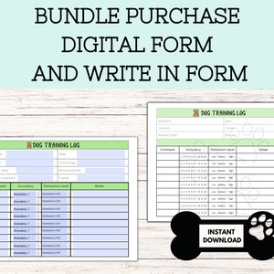 Dog Training Log, Puppy Training Log, Dog Training Journal, Dog ...