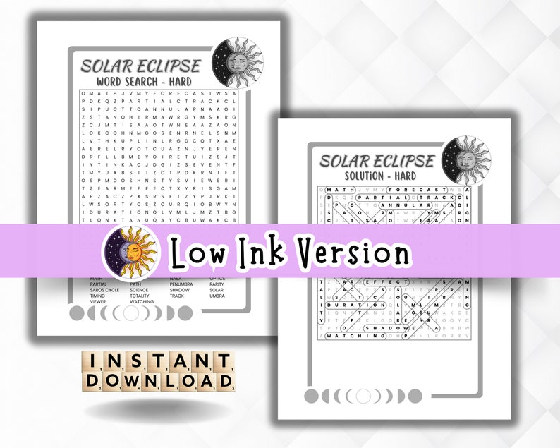 Solar Eclipse Word Search, Solar Eclipse Games for Kids, Solar Eclipse ...
