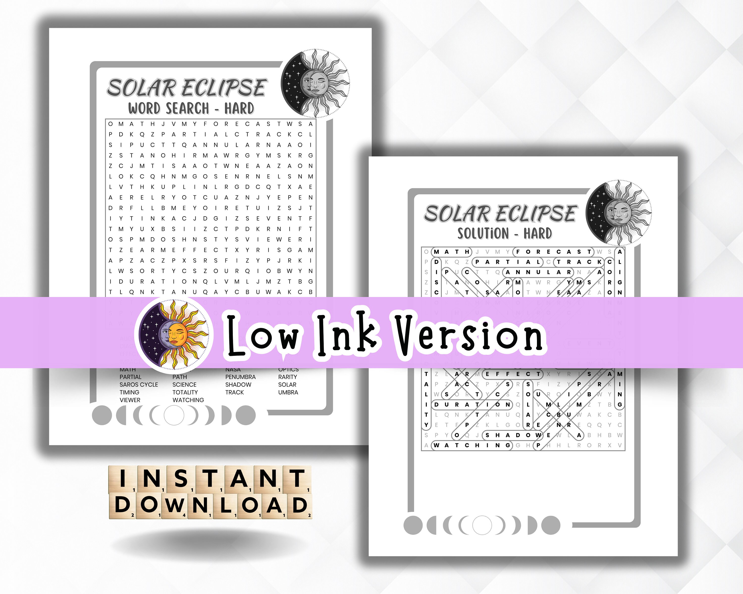 Solar Eclipse Word Search, Solar Eclipse Games for Kids, Solar Eclipse ...