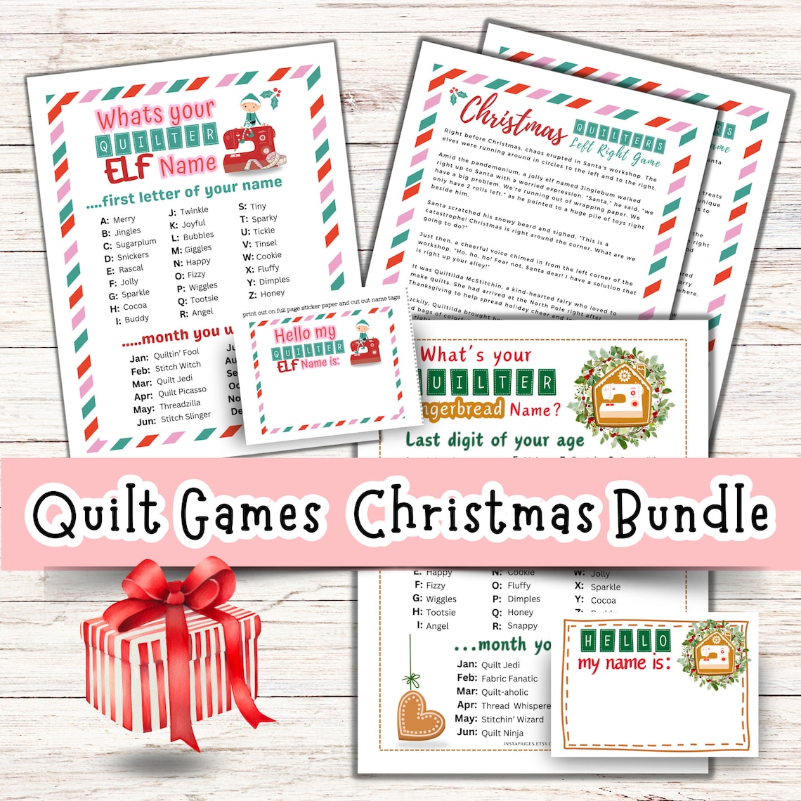 Christmas Quilt Game Bundle, Quilt Guild Games, Quilt Club, Retreat ...