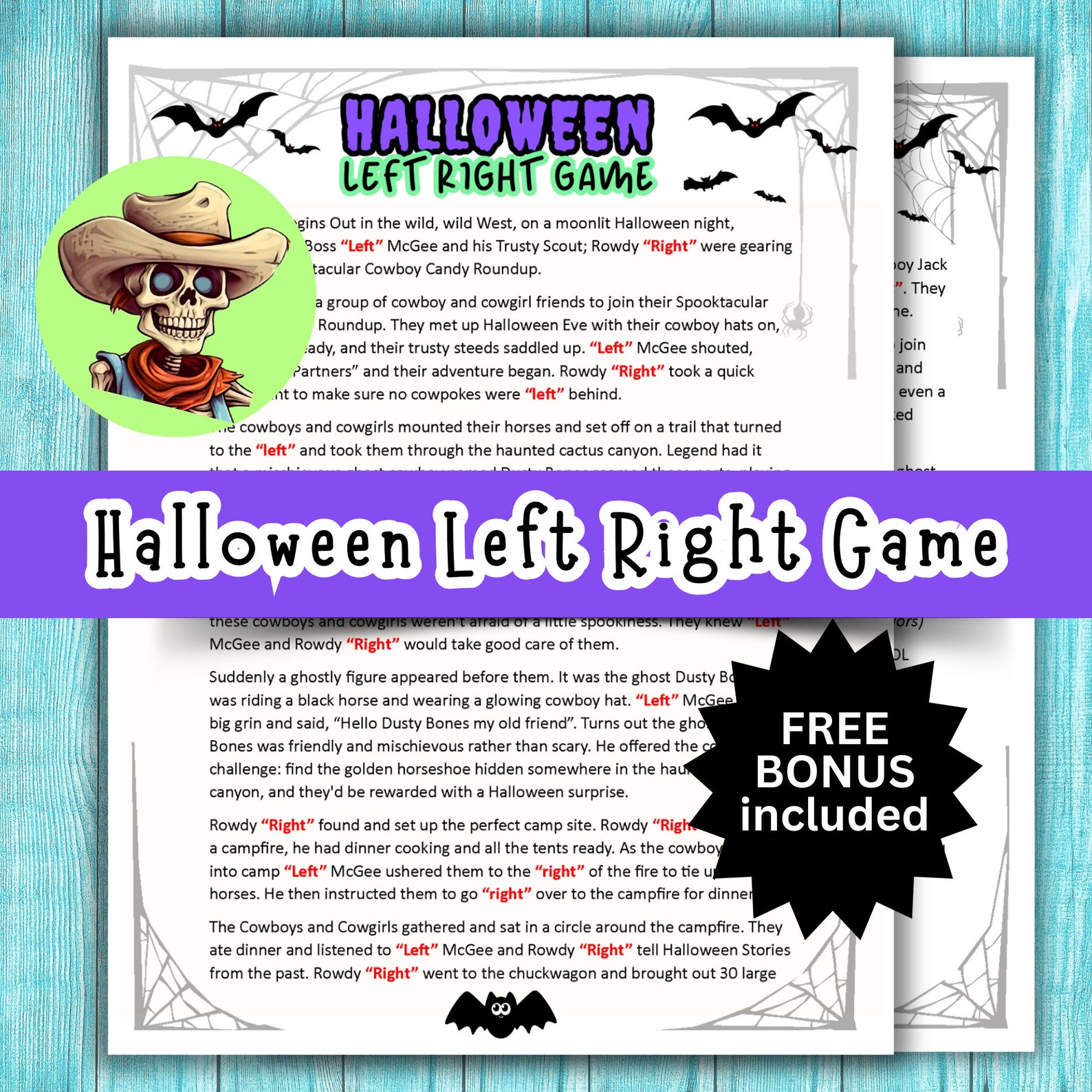 Halloween Left Right Game, Left Right Halloween Story Game, Halloween ...