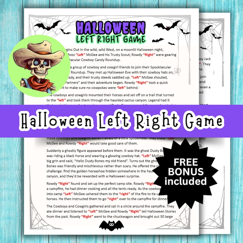 Halloween Left Right Game, Left Right Halloween Story Game, Halloween ...