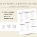 Quilt Retreat Packing Bundle, Quilters Retreat Packing Checklist, Quilt ...