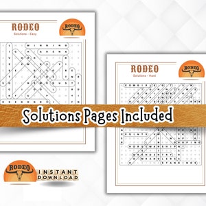 Rodeo Word Search, Rodeo Games for Kids, Rodeo Cowgirl, Western Cowboy ...