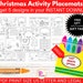 Christmas Coloring Activity Placemats / Coloring Pages / Holiday Party ...