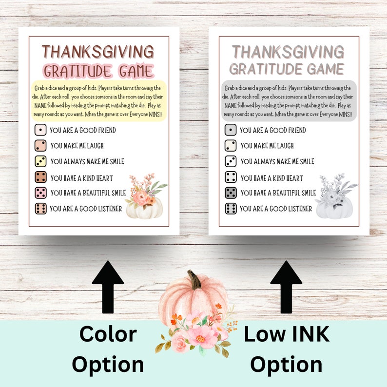 Thanksgiving Game Bundle, Gratitude Dice Game, Thanksgiving Gratitude ...