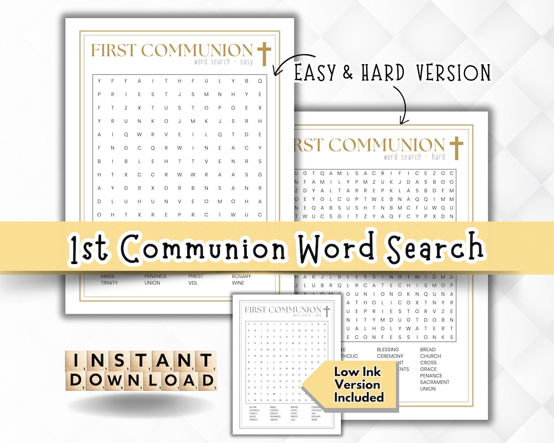 Communion Word Search, 1st Communion, First Holy Communion, Bible Games ...