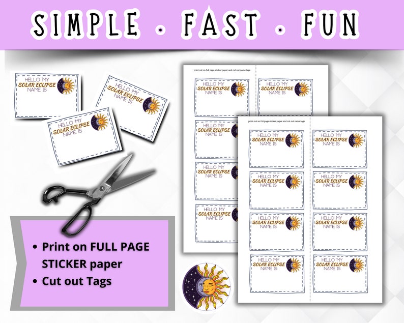 Solar Eclipse Game Bundle, Word Search, Name Game, Games for Kids ...