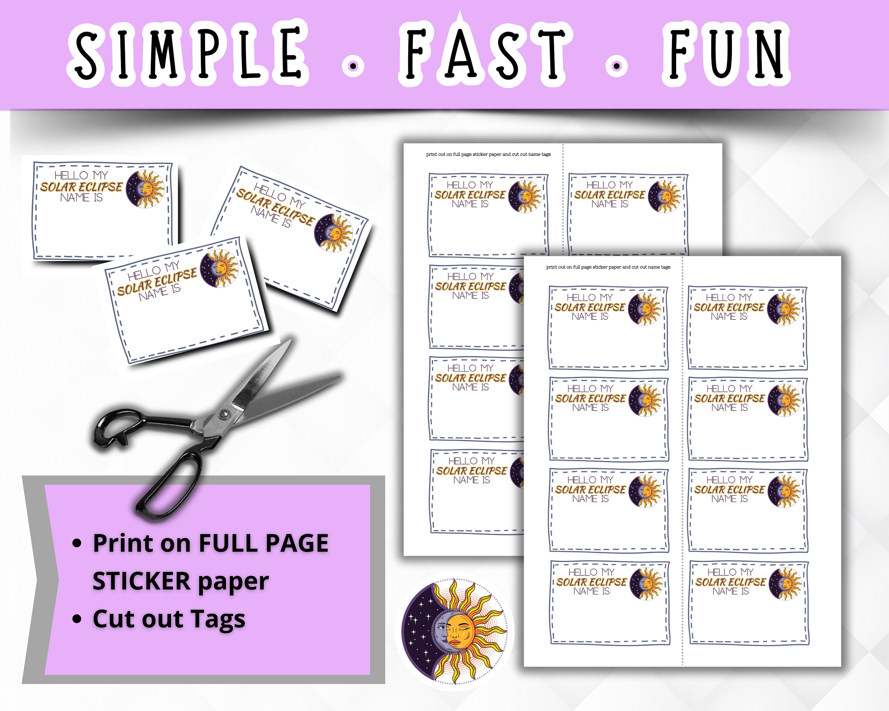 Solar Eclipse Game Bundle, Word Search, Name Game, Games for Kids ...