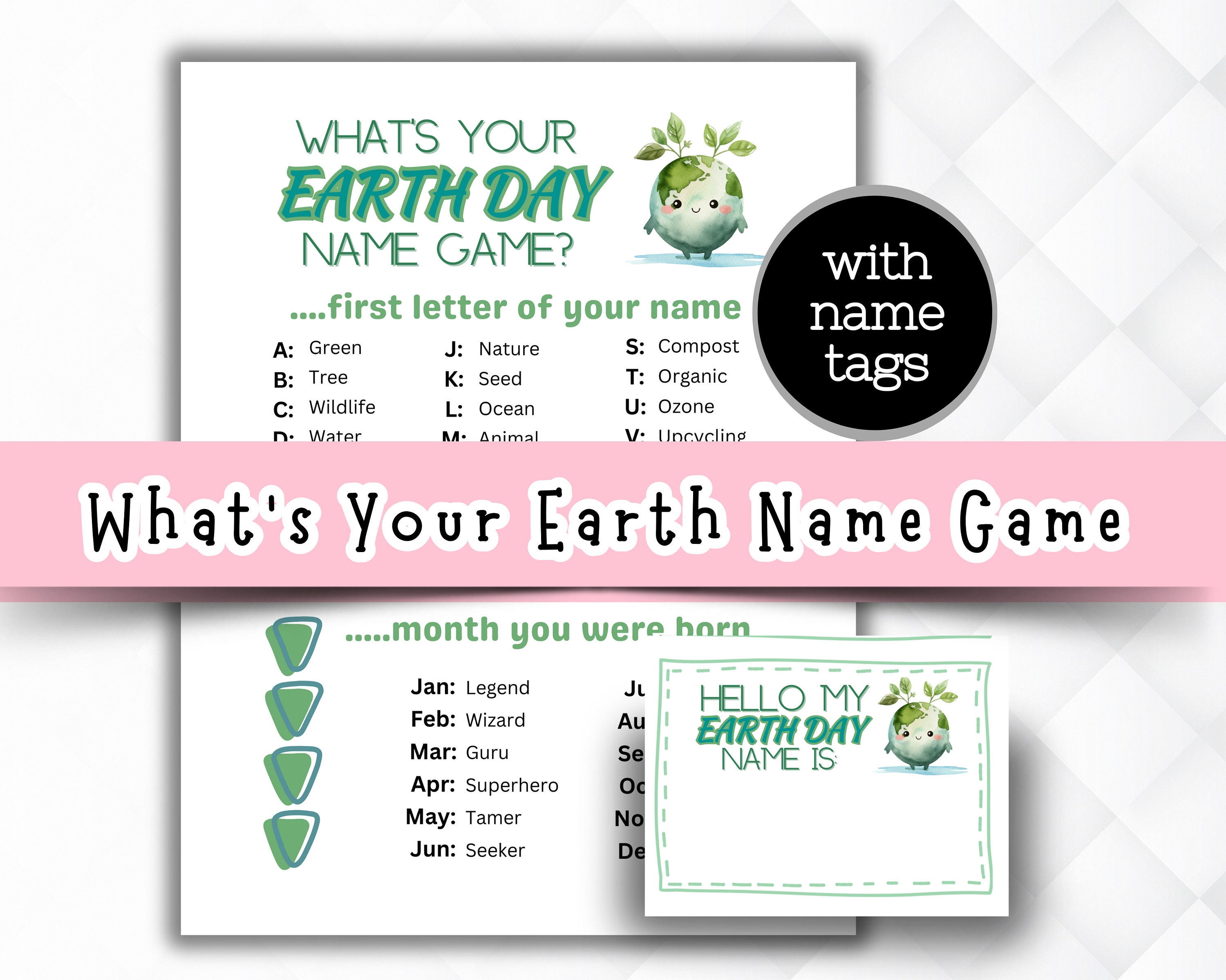 Whats Your Earth Day Name Game, Earth Day Word Search, Earth Day ...